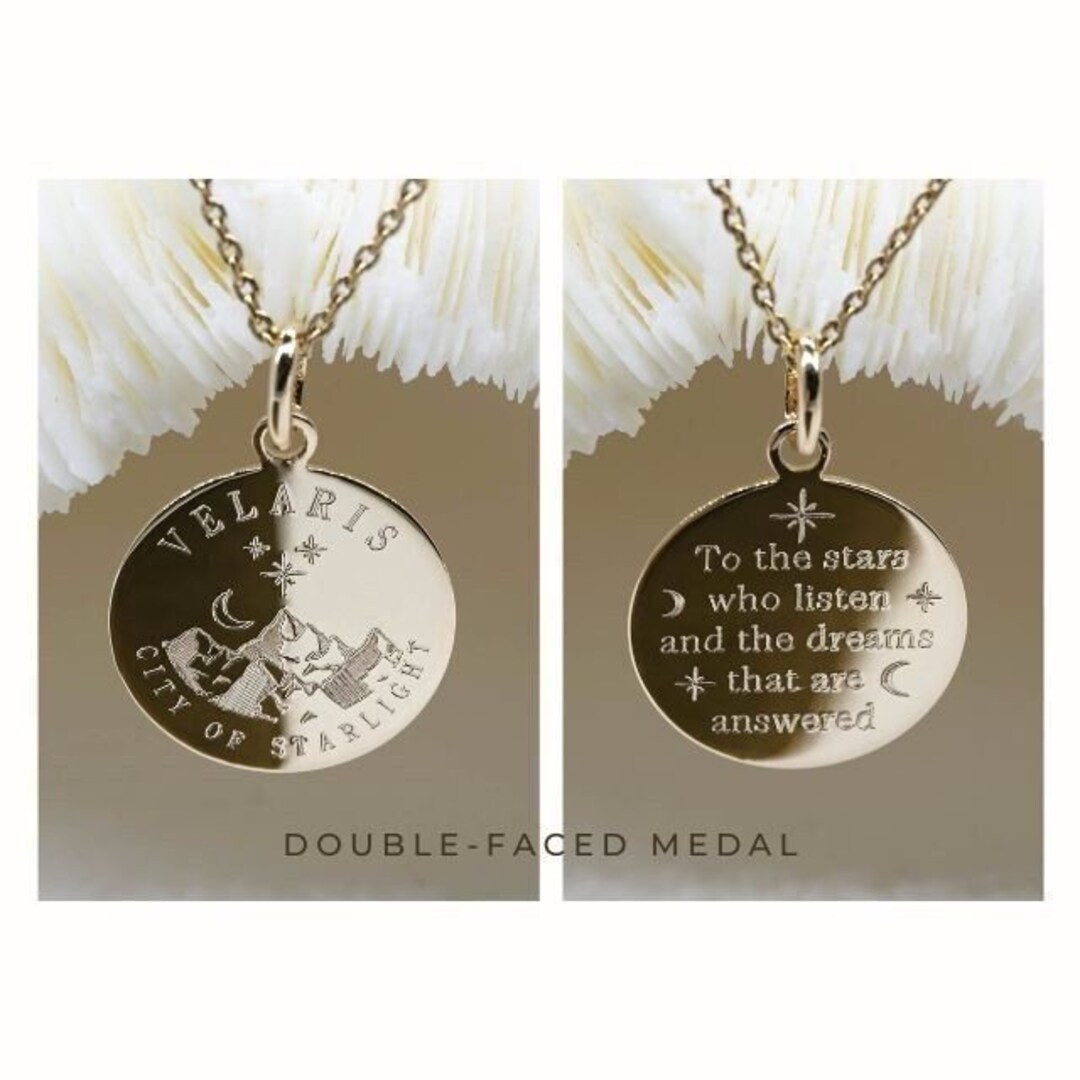 ACOTAR DOUBLE SIDED Velaris Pendant 17mm Velaris Necklace Acotar ...