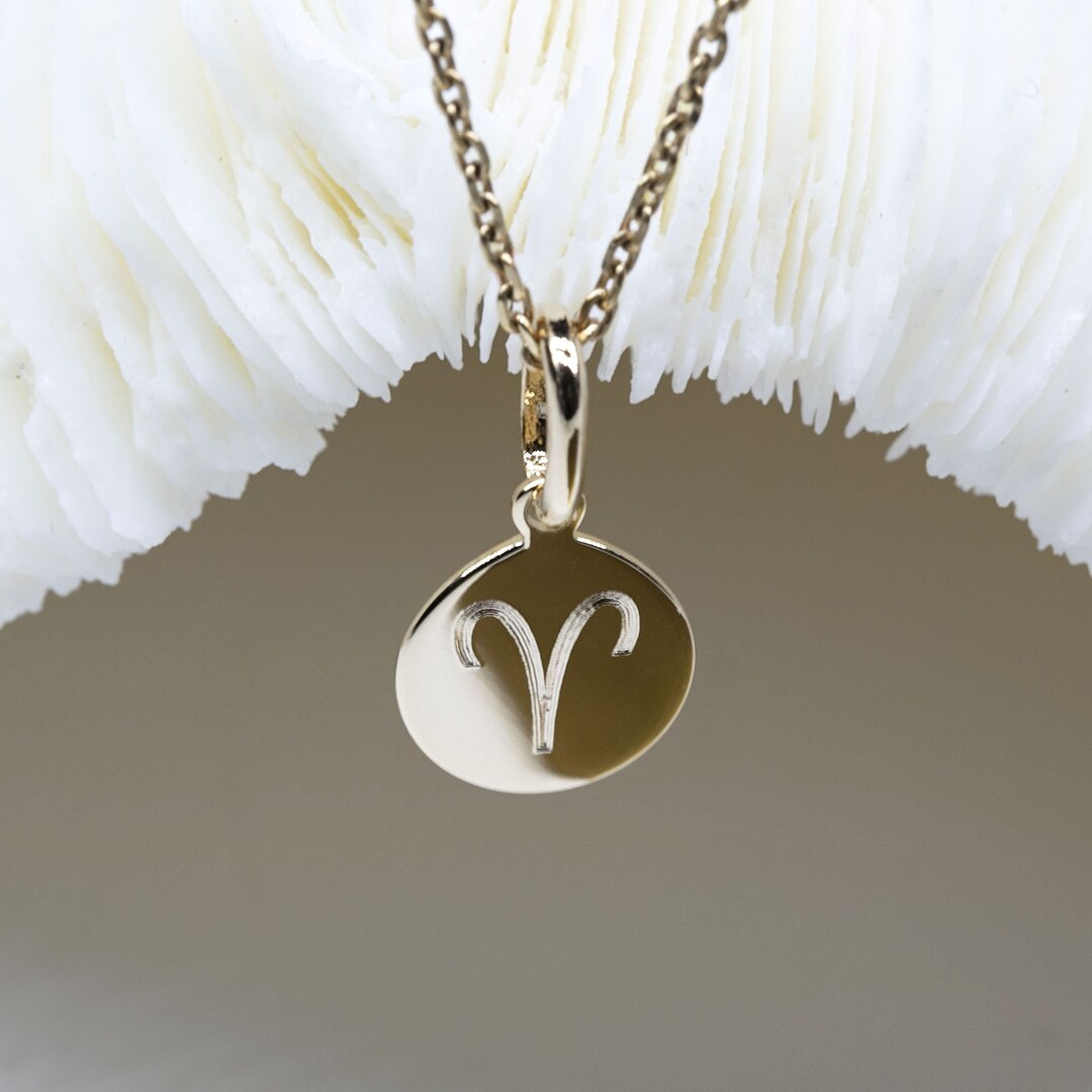 Aries Necklace ARIES Astrological Sign Necklace Aries ASTRO Sign Charm ...