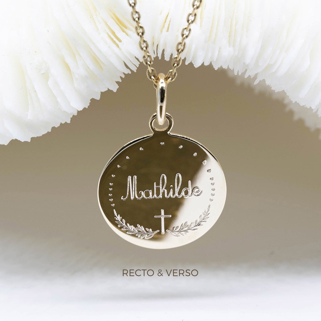 Baptism Medal • 17mm Girl Baptism Medal • Baptism Gift • Baptism ...