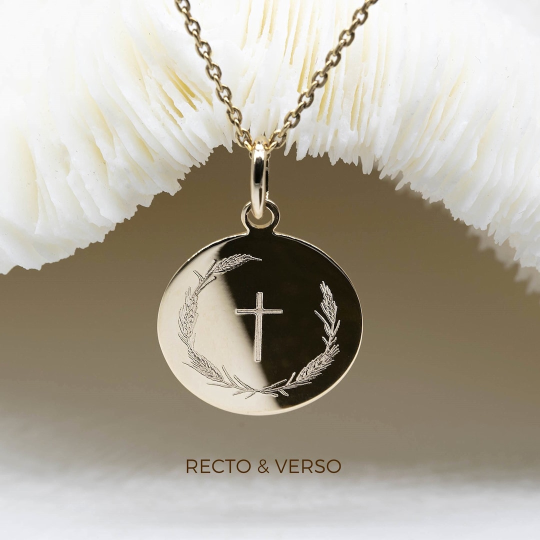 Boy Girl Baptism Medal 17mm Baptism Medal Personalized Baptism Gift Boy ...