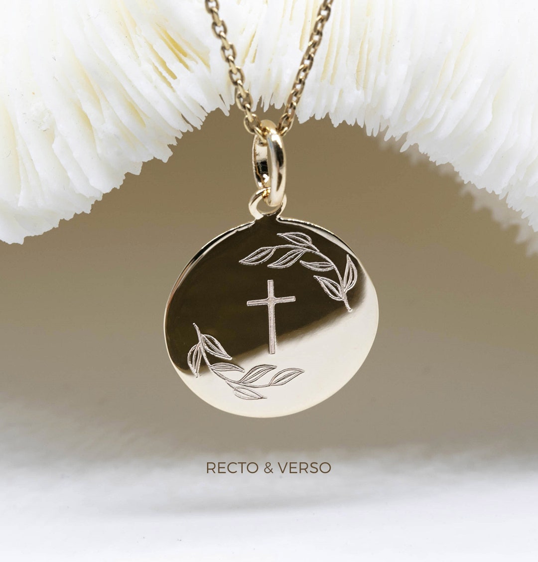 Baptism Medal for Boys and Girls • 17mm Baptism Medal • Personalized ...