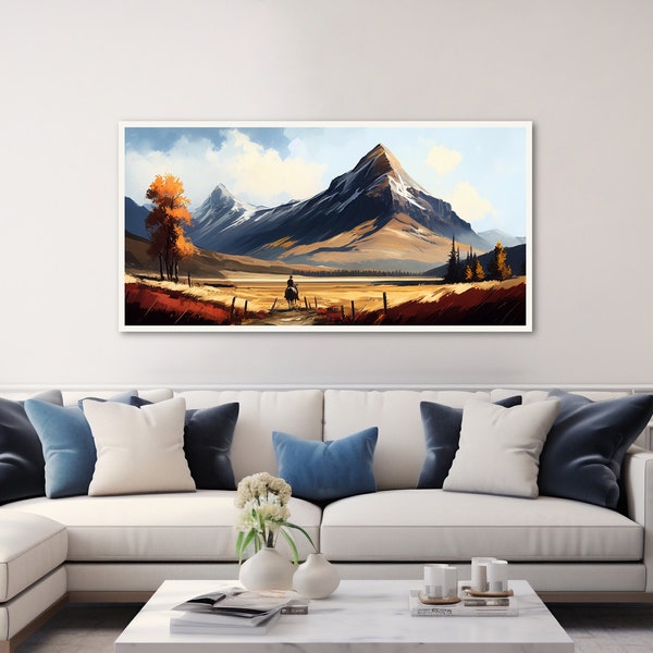 Panoramic Cowboy Art - Etsy