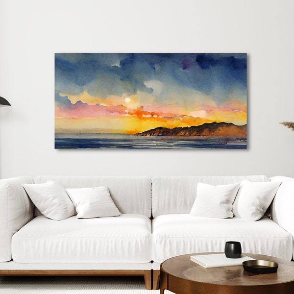 Large Sunset Painting - Etsy