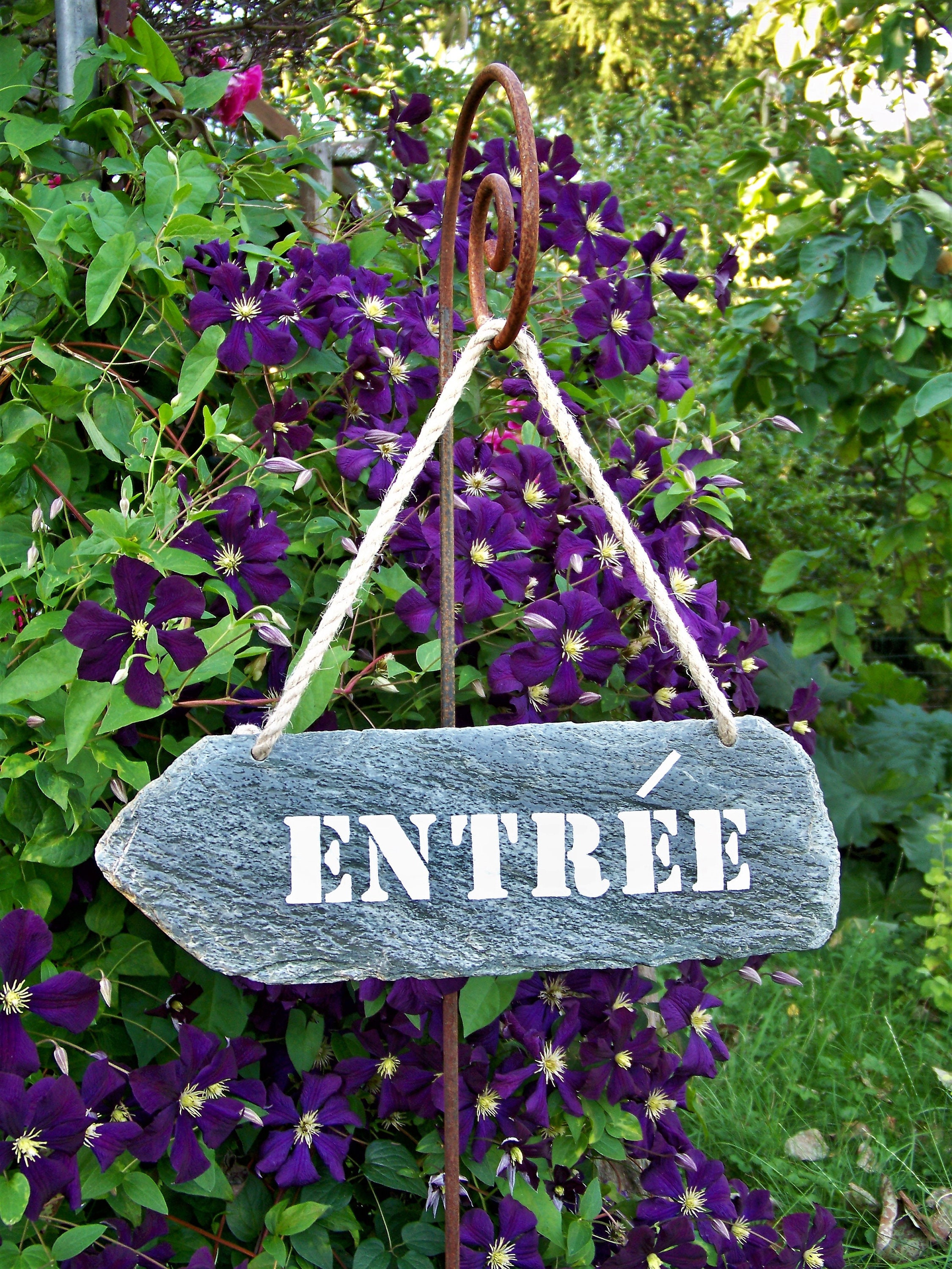 Directional Sign, "entrance" Sign, Decorative Arrow-shaped Slate ...