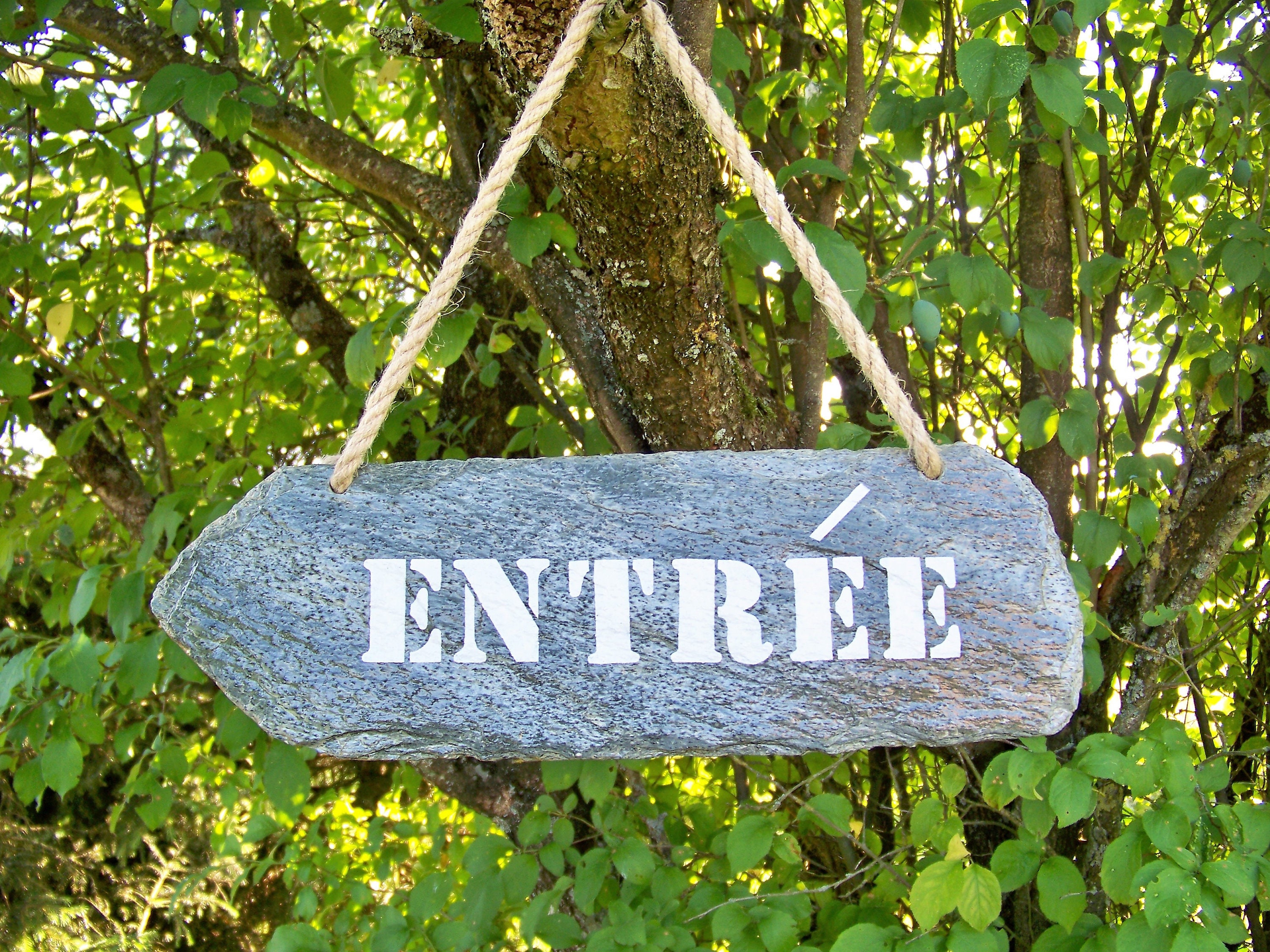 Directional Sign, "entrance" Sign, Decorative Arrow-shaped Slate ...
