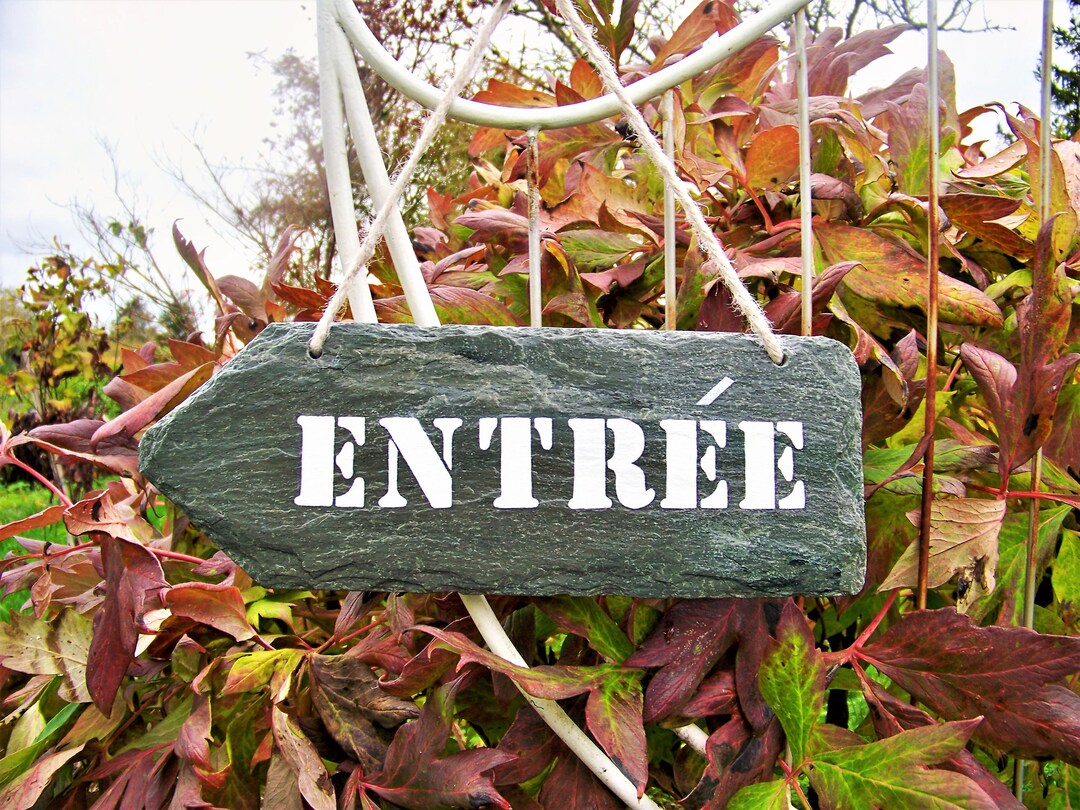 Directional Sign, "entrance" Sign, Decorative Arrow-shaped Slate ...