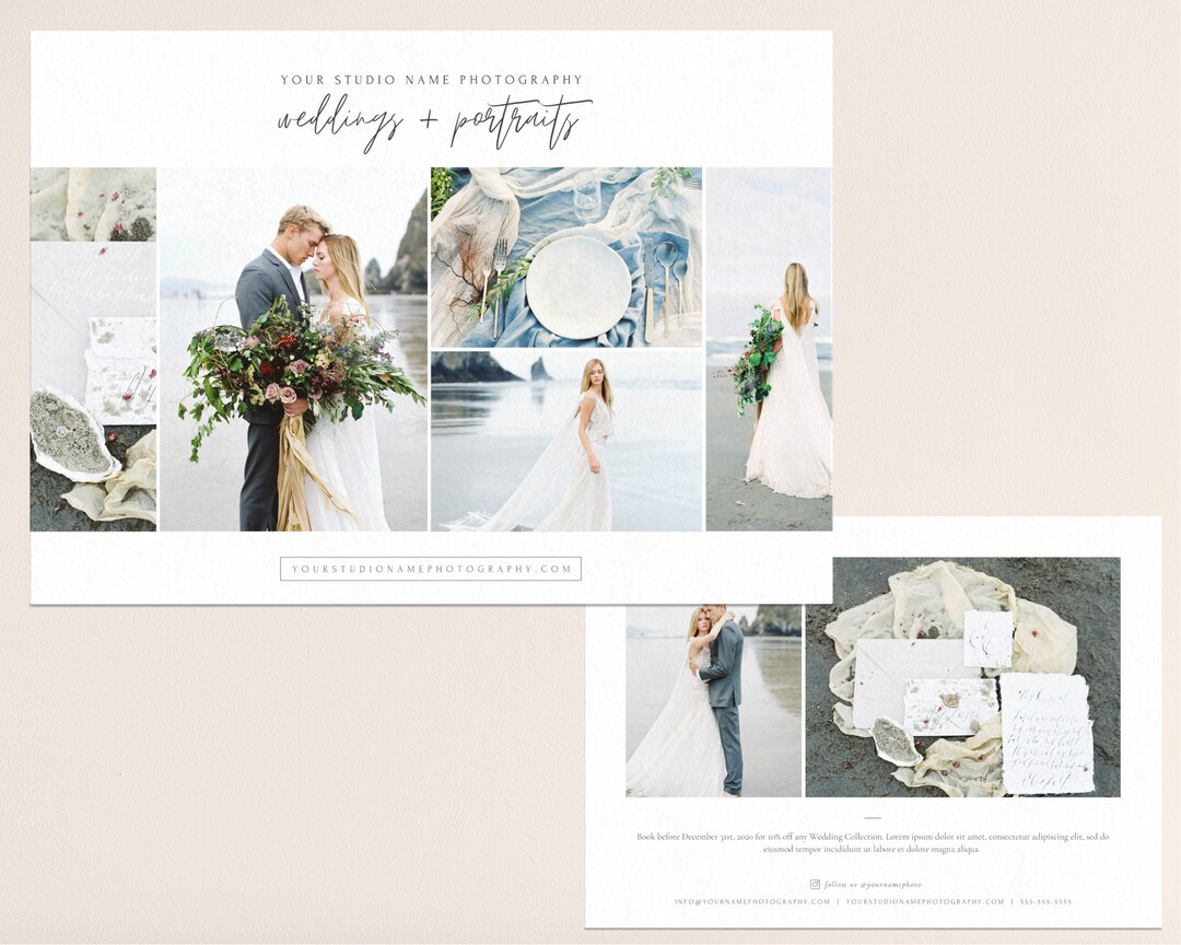 Wedding Photography Marketing Template, Photography Promo Card ...