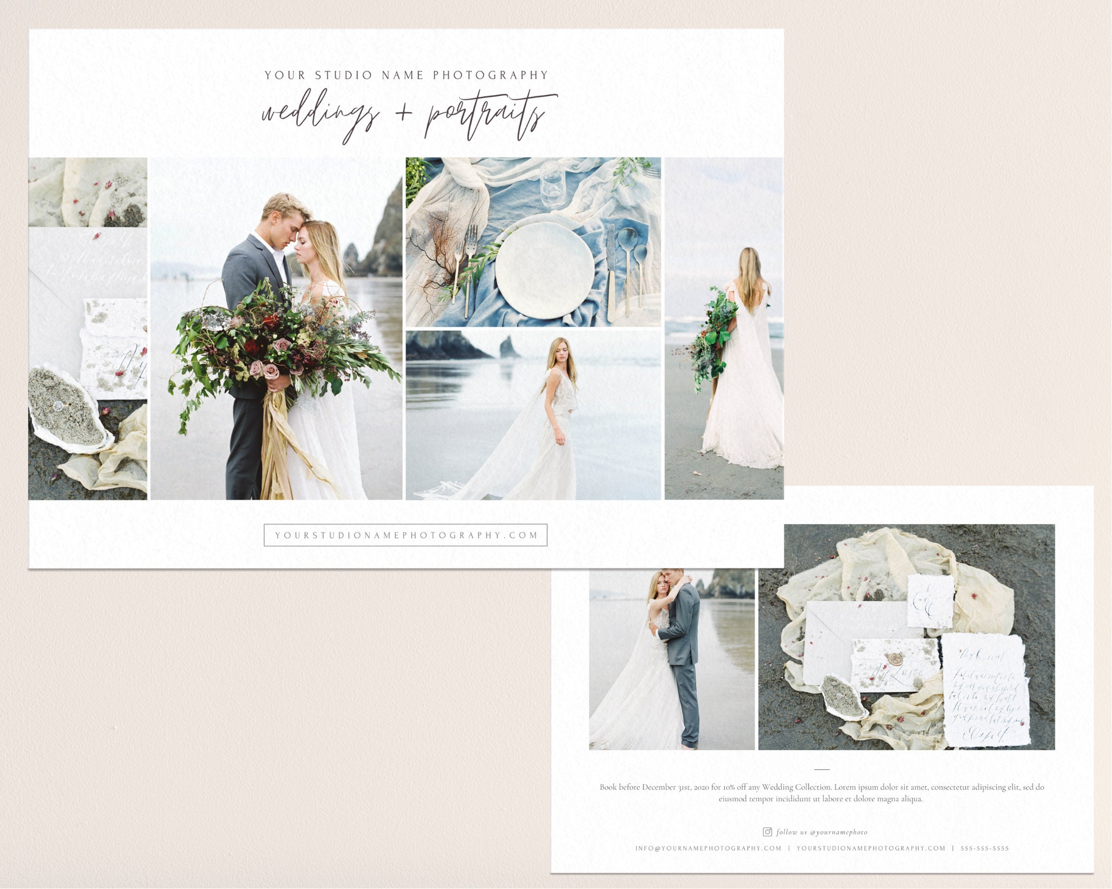 Wedding Photography Marketing Template, Photography Promo Card ...
