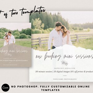 Customizable Portrait Session Template | Engagement Photography Session ...