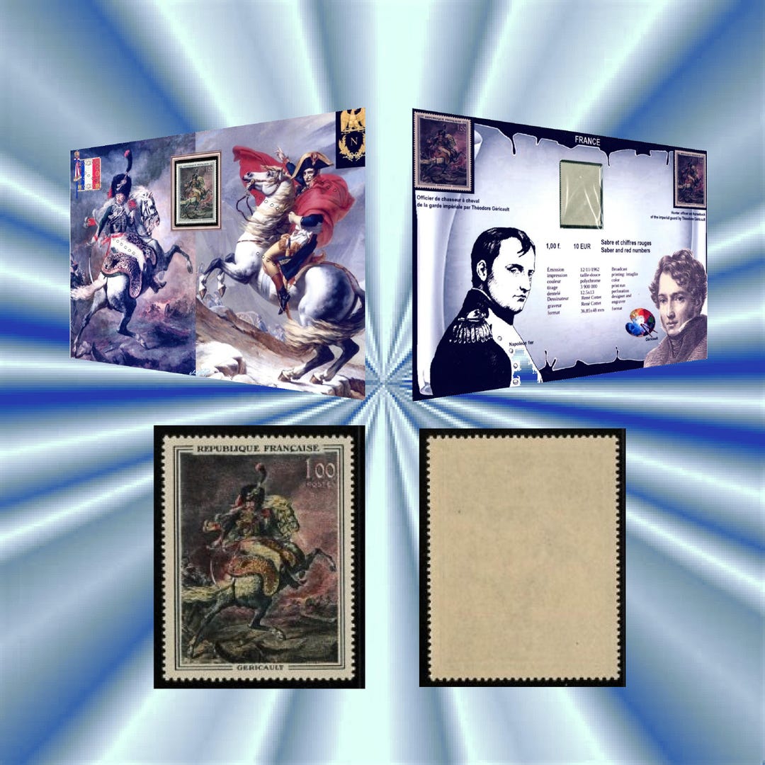 Imperial Guard of Napoleon and Géricault, a Double-sided A4 Print, Wall ...