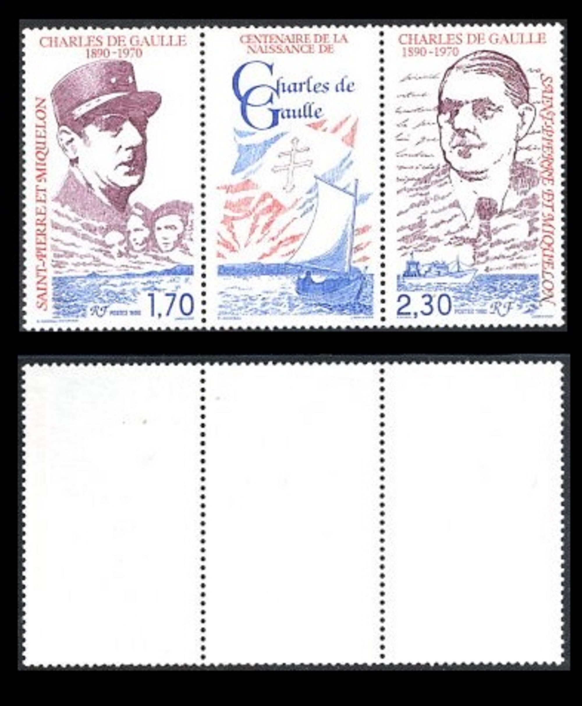 Charles De Gaulle Anniversary of His Birth A4 Art Print 1st Day ...