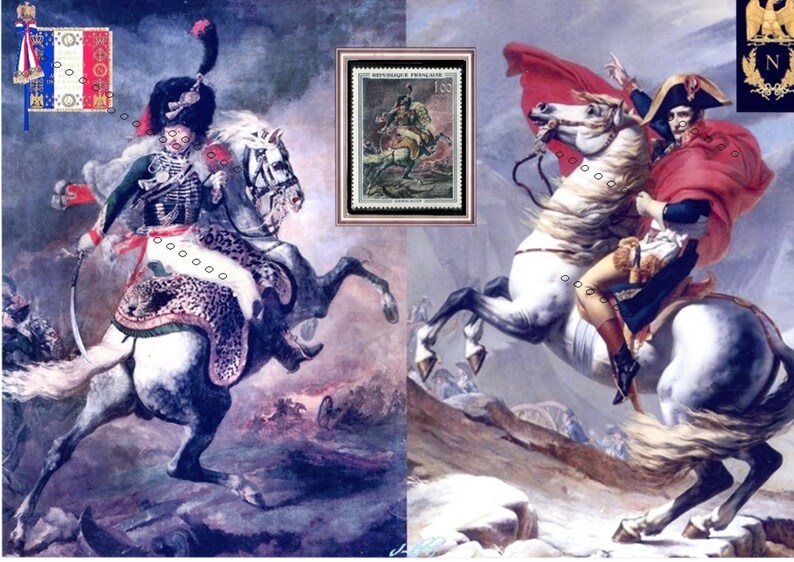 Imperial Guard of Napoleon and Géricault, a Double-sided A4 Print, Wall ...