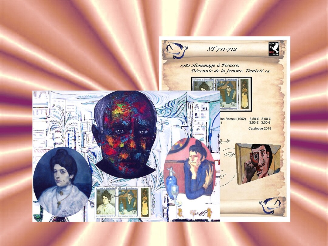 Pablo Picasso Spanish Painter and the Decade of Women Color Printing A4 ...
