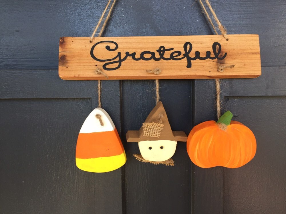 Harvest and Grateful Fall Door Hangers - Etsy