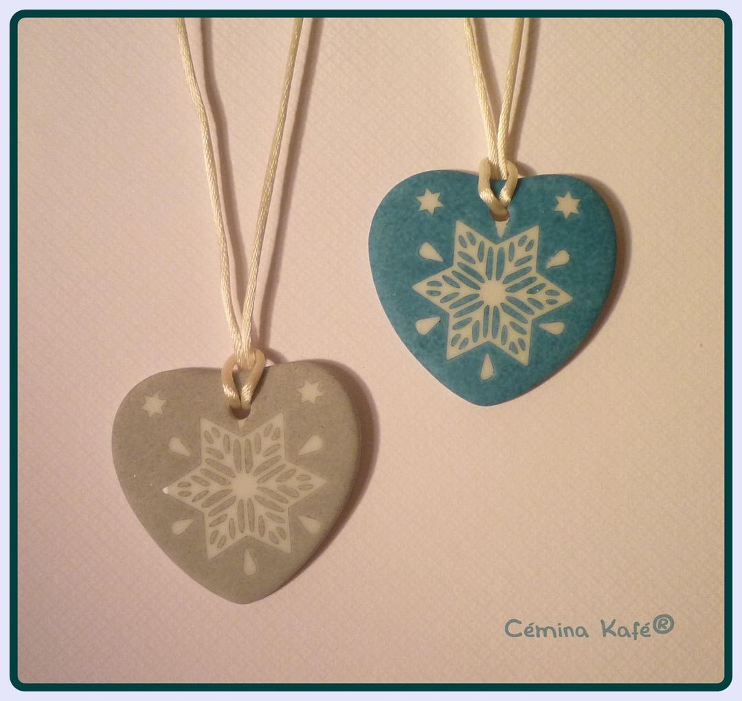 2 Customizable Hand-painted Porcelain Labels in Heart-shaped Gray and ...