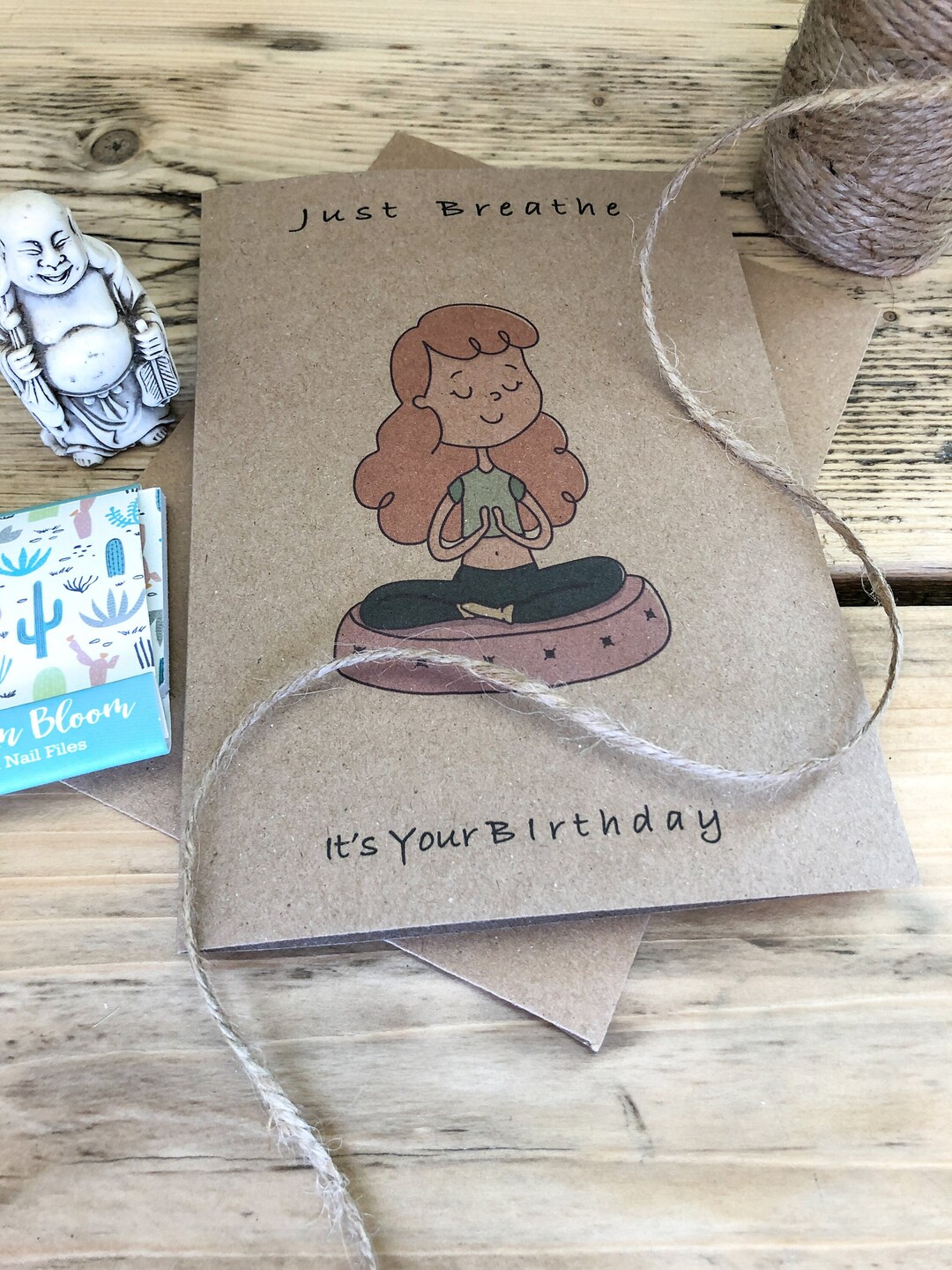 Just Breathe It's Your Birthday, Yoga Birthday Card, Meditation ...