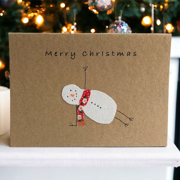 Snowman Card - Etsy UK