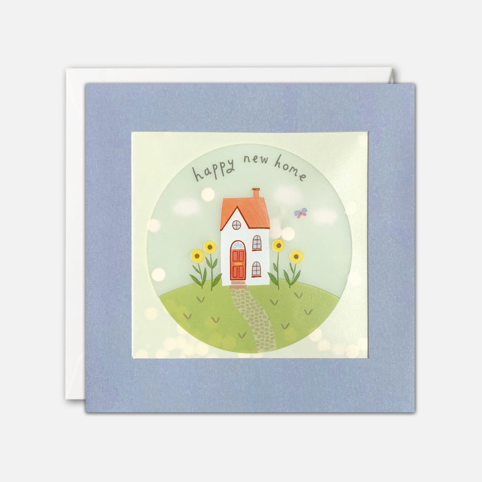 House and Sunflowers Happy New Home Card With Paper Confetti - Etsy