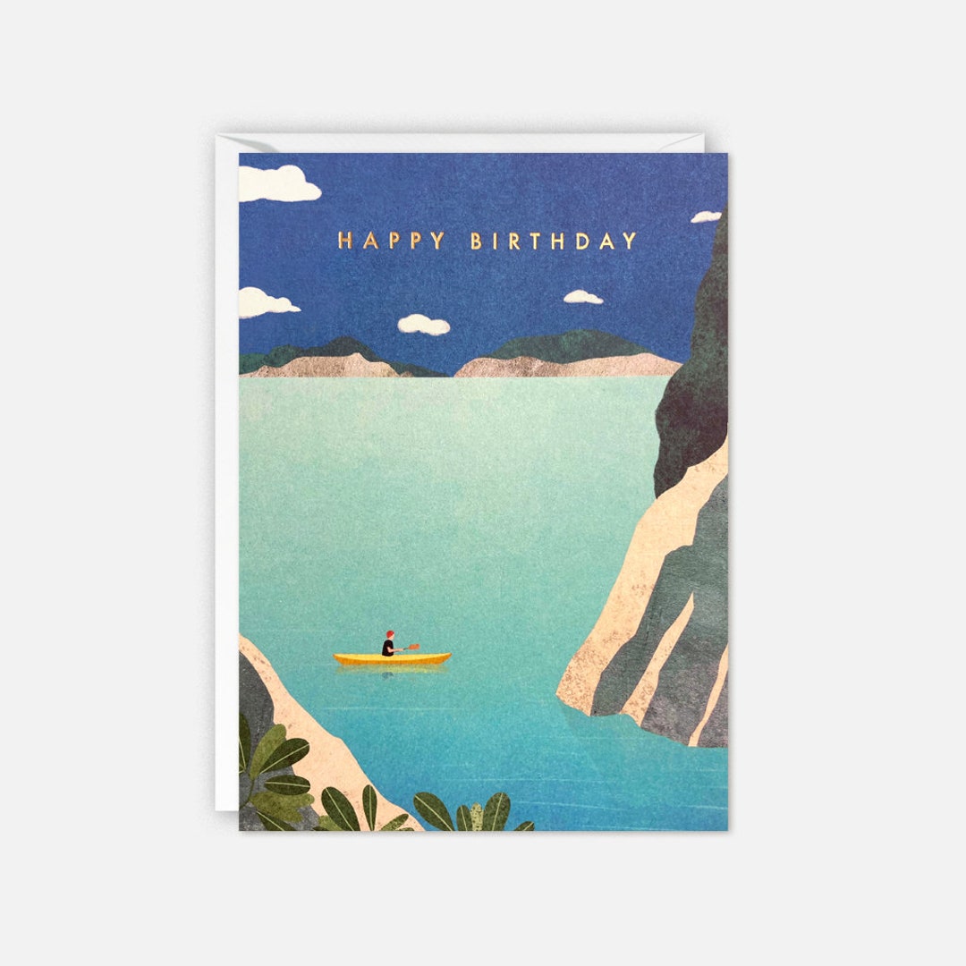 Kayaking Birthday Card by James Ellis - Etsy