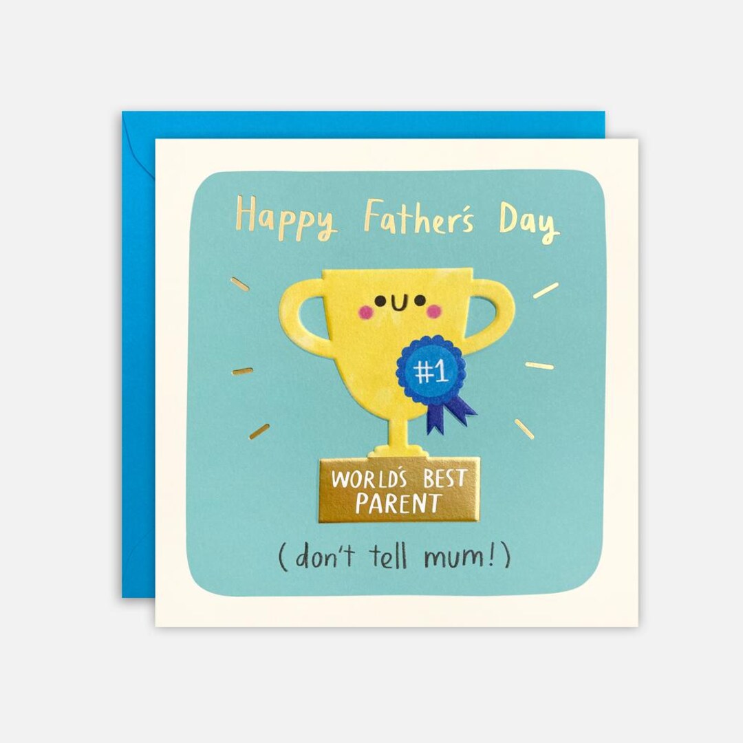 Best Parent Trophy Father's Day Card by James Ellis - Etsy