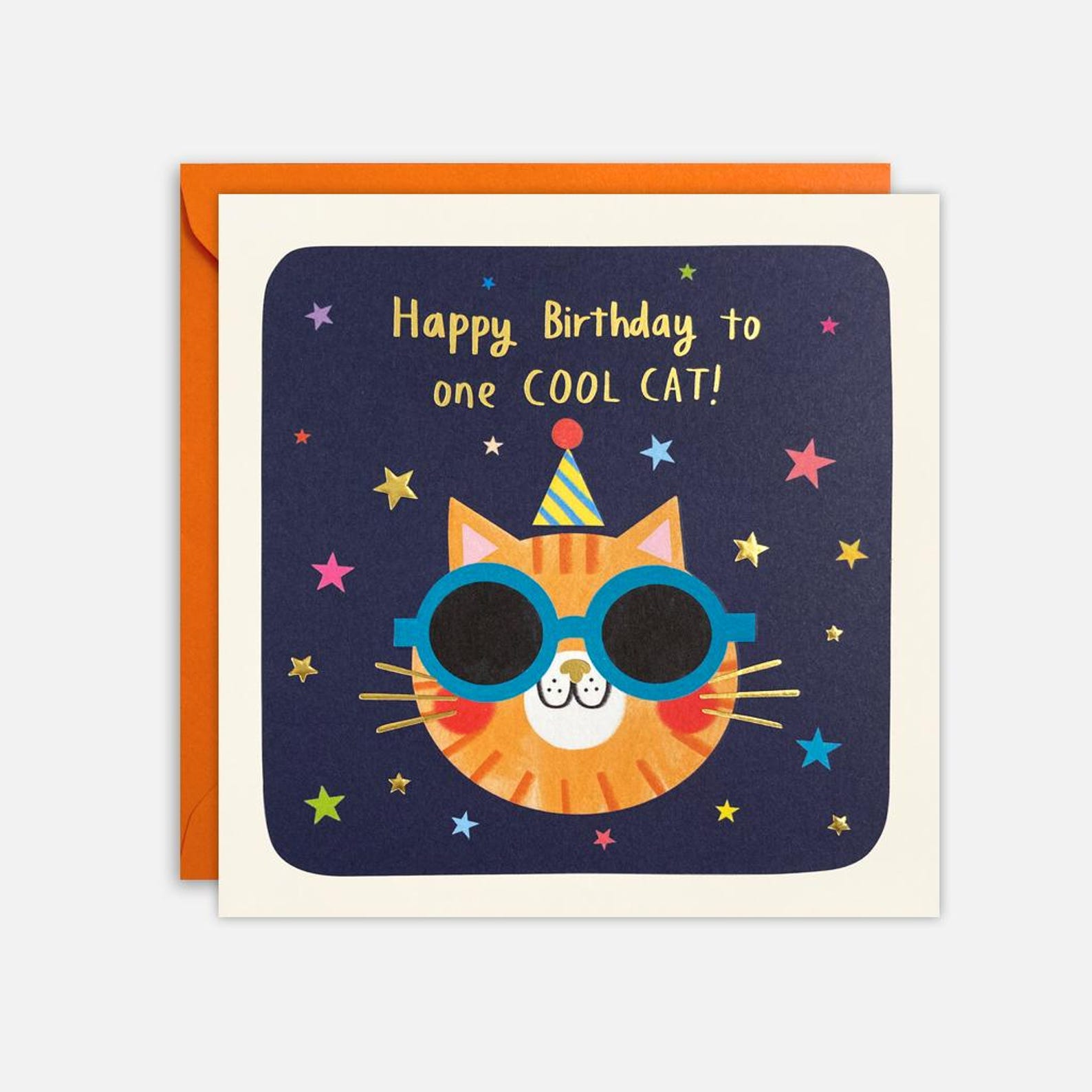 Tarjeta de cumpleaños de gato genial de James Ellis - Etsy España
