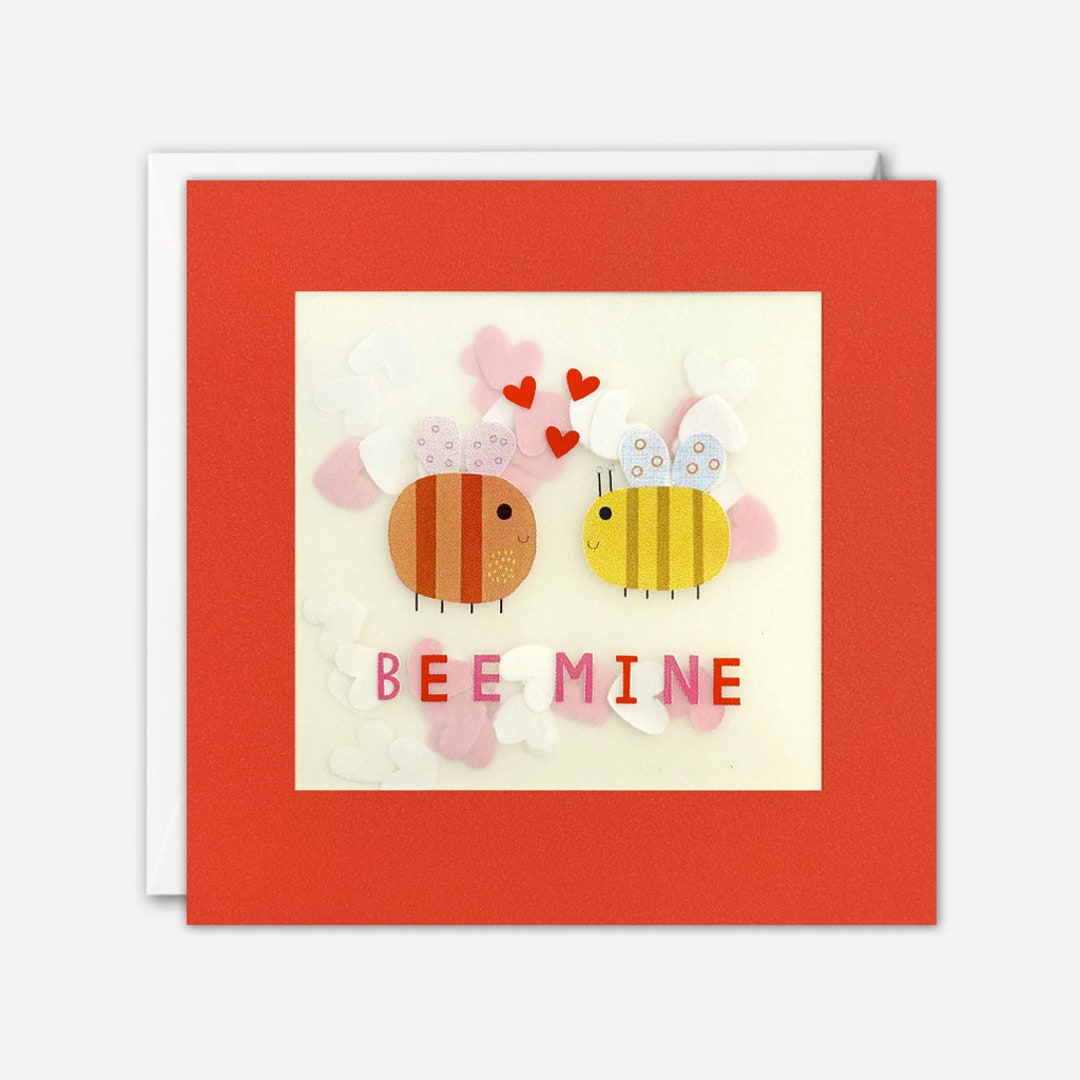 Bees Valentine's Day Card With Paper Confetti - Paper Shakies by James ...