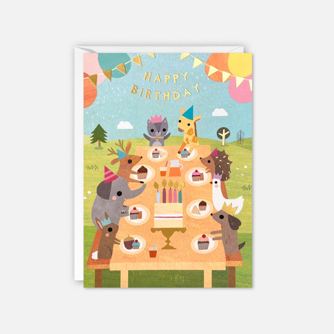 Tea Party Birthday Card by James Ellis - Etsy