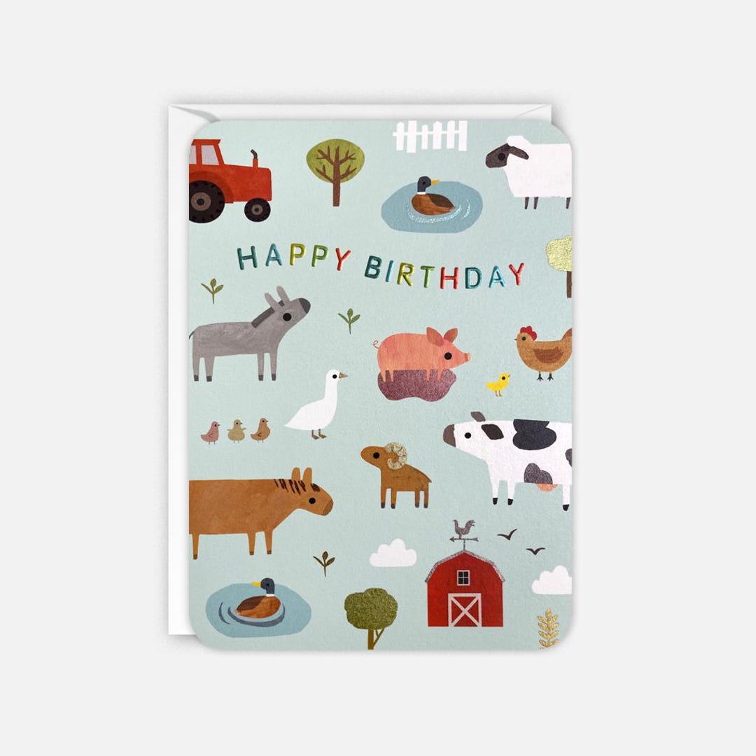 Farm Birthday Card by James Ellis - Etsy