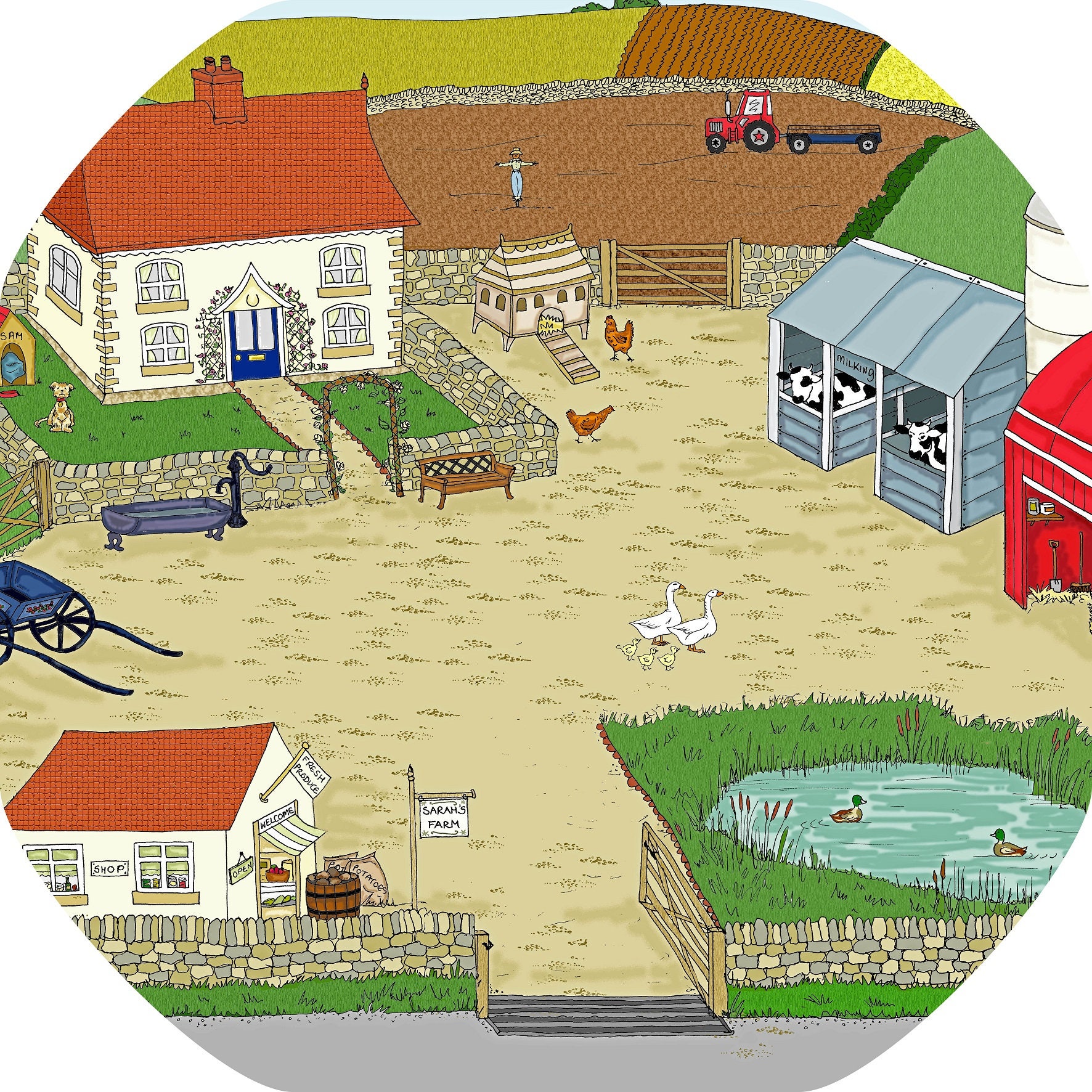 Mini Tuff Tray Imaginative Mat Insert 60x60cm Farm Under the - Etsy Canada