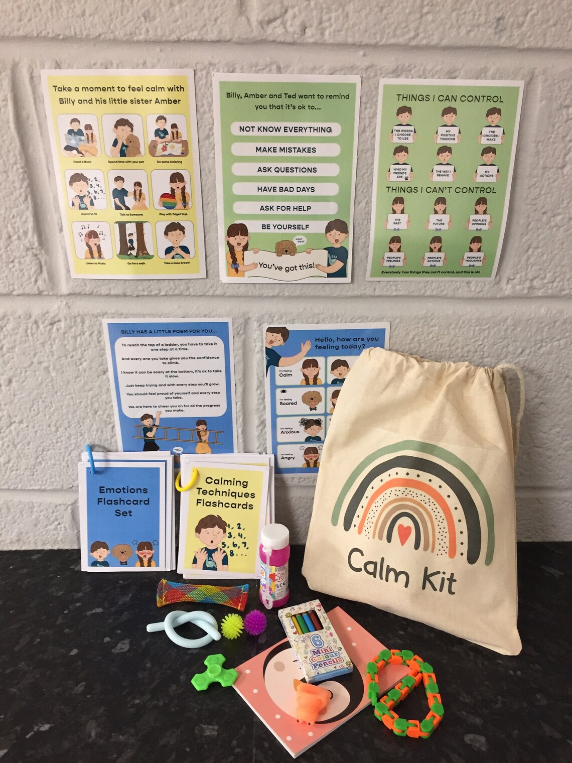 Calming Kit Sensory/fidget Toys/flashcards/posters entire Calming ...