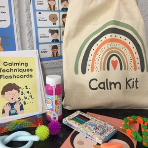 Calming Kit Sensory/fidget Toys/flashcards/posters entire Calming ...