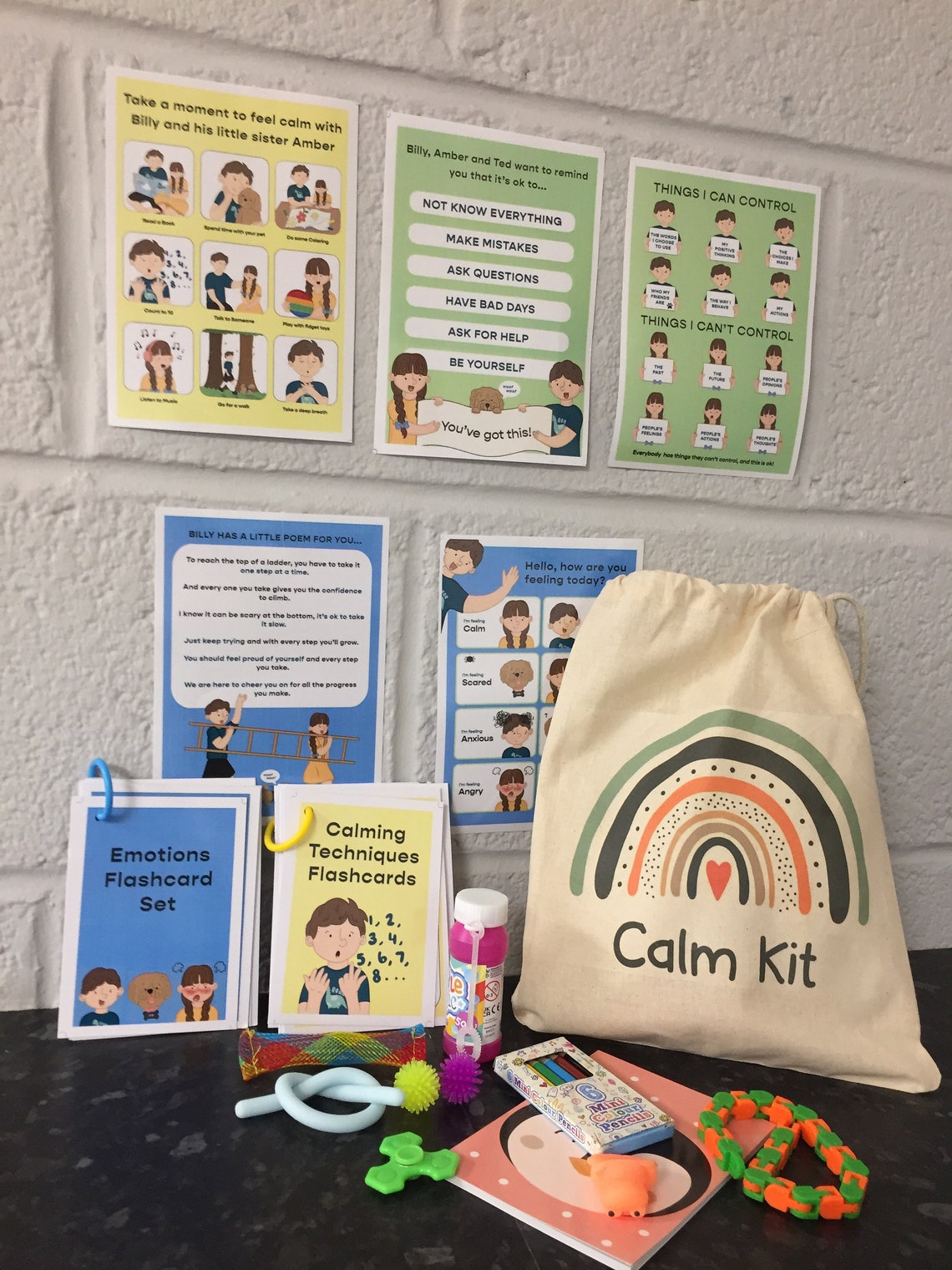 Calming Kit Sensory/fidget Toys/flashcards/posters entire Calming ...