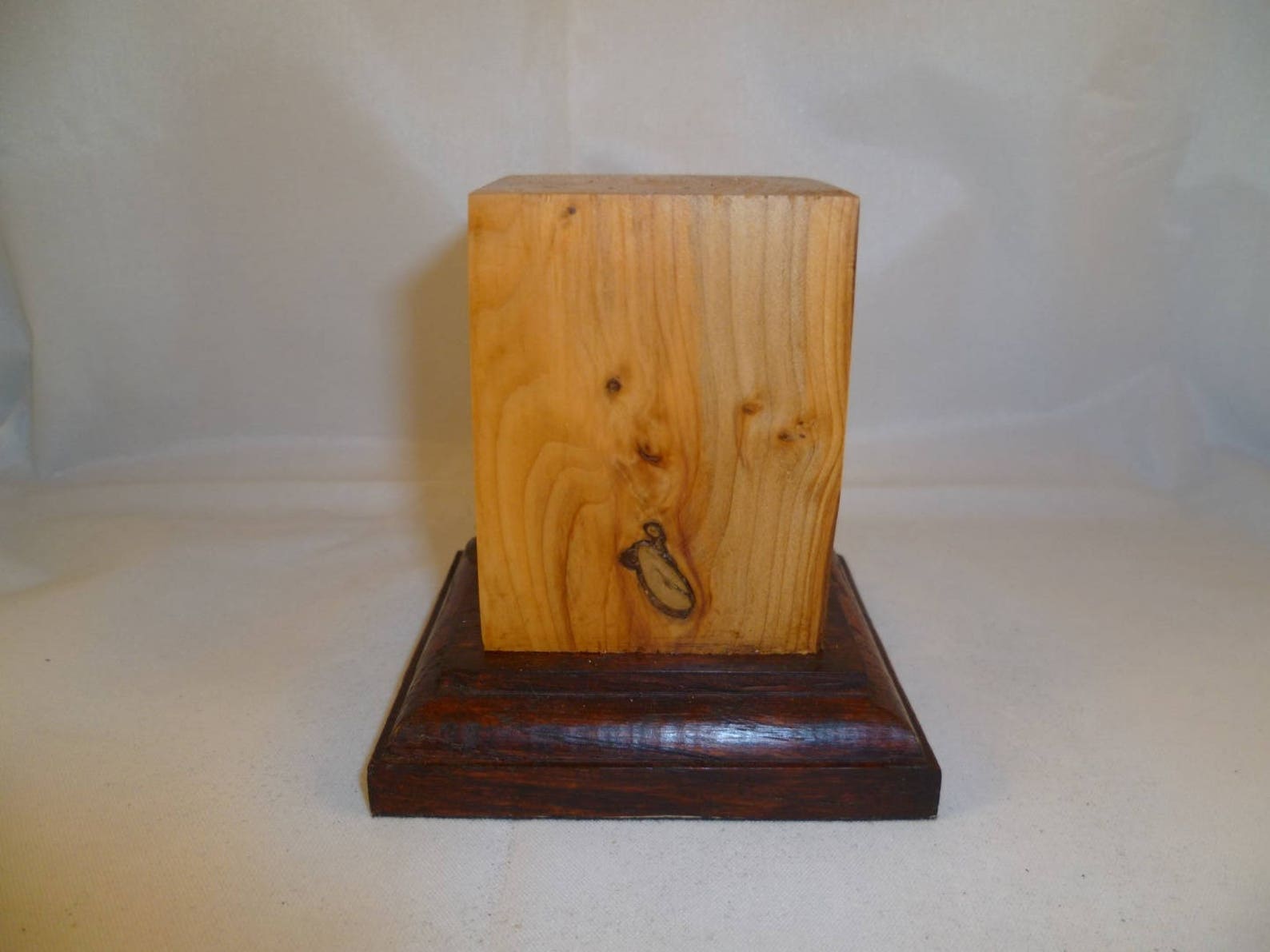 Square Wooden Base in Yew Scif1 - Etsy UK