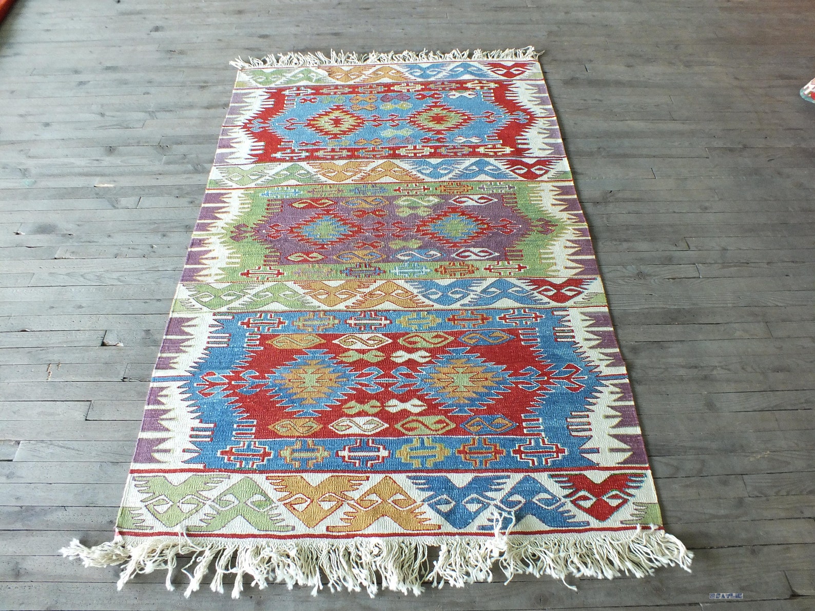 Kilim Rug, Kitchen Kilim Rug, Turkish Kilim Rug, Blue Green Kilim Rug ...
