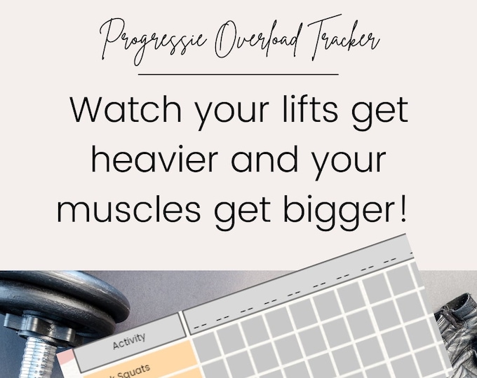 Progressive Overload Tracker Workout Tracker Printable Weekly Workout ...