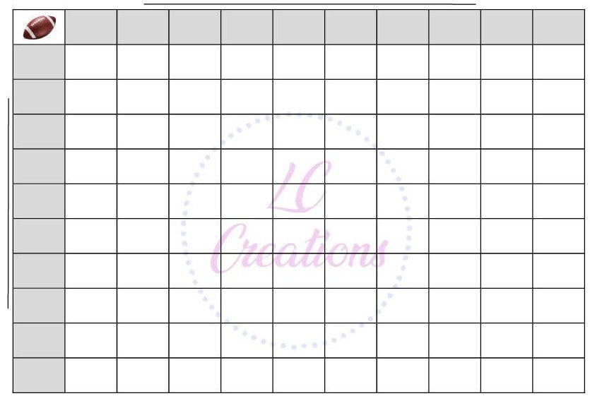 Printable PDF Football Pool Blank - Etsy