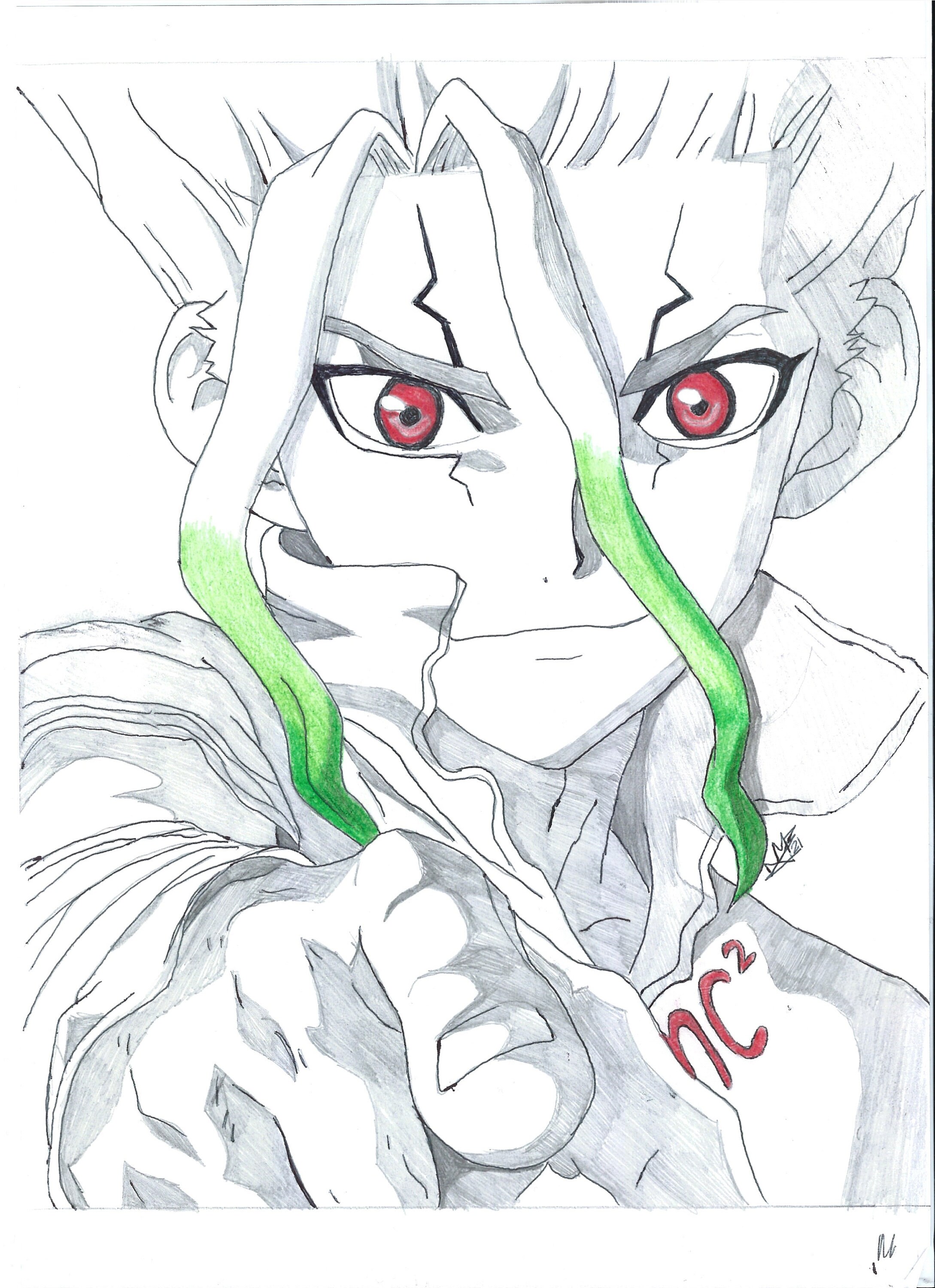 Fan Drawing of Senku from Dr Stone | Etsy