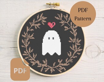 Ghost Cross Stitch Pattern - Etsy