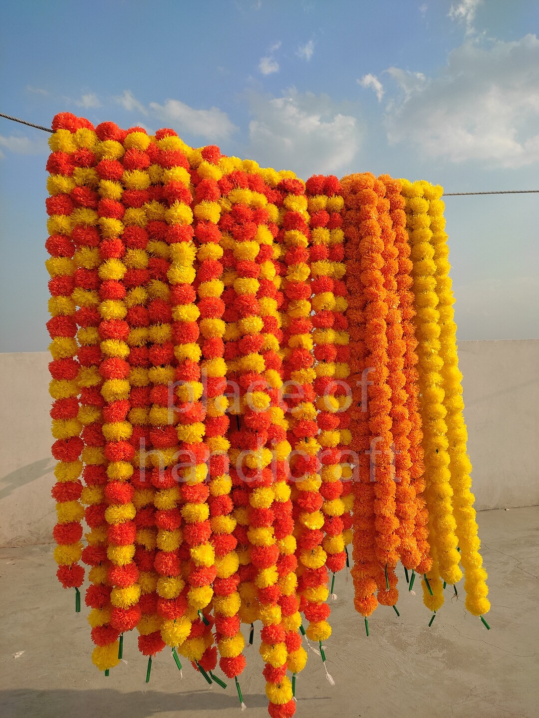20 Pc SALE ON Indian Marigold Flower Artificial Decorative Marigold ...