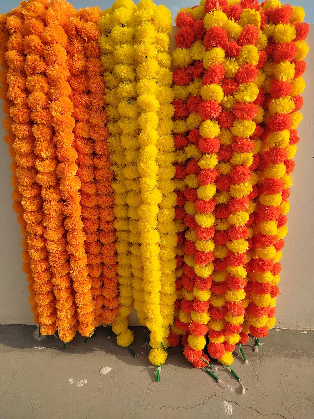 100 Pc SALE ON Indian Mix Color Artificial Decorative Diwali Marigold ...