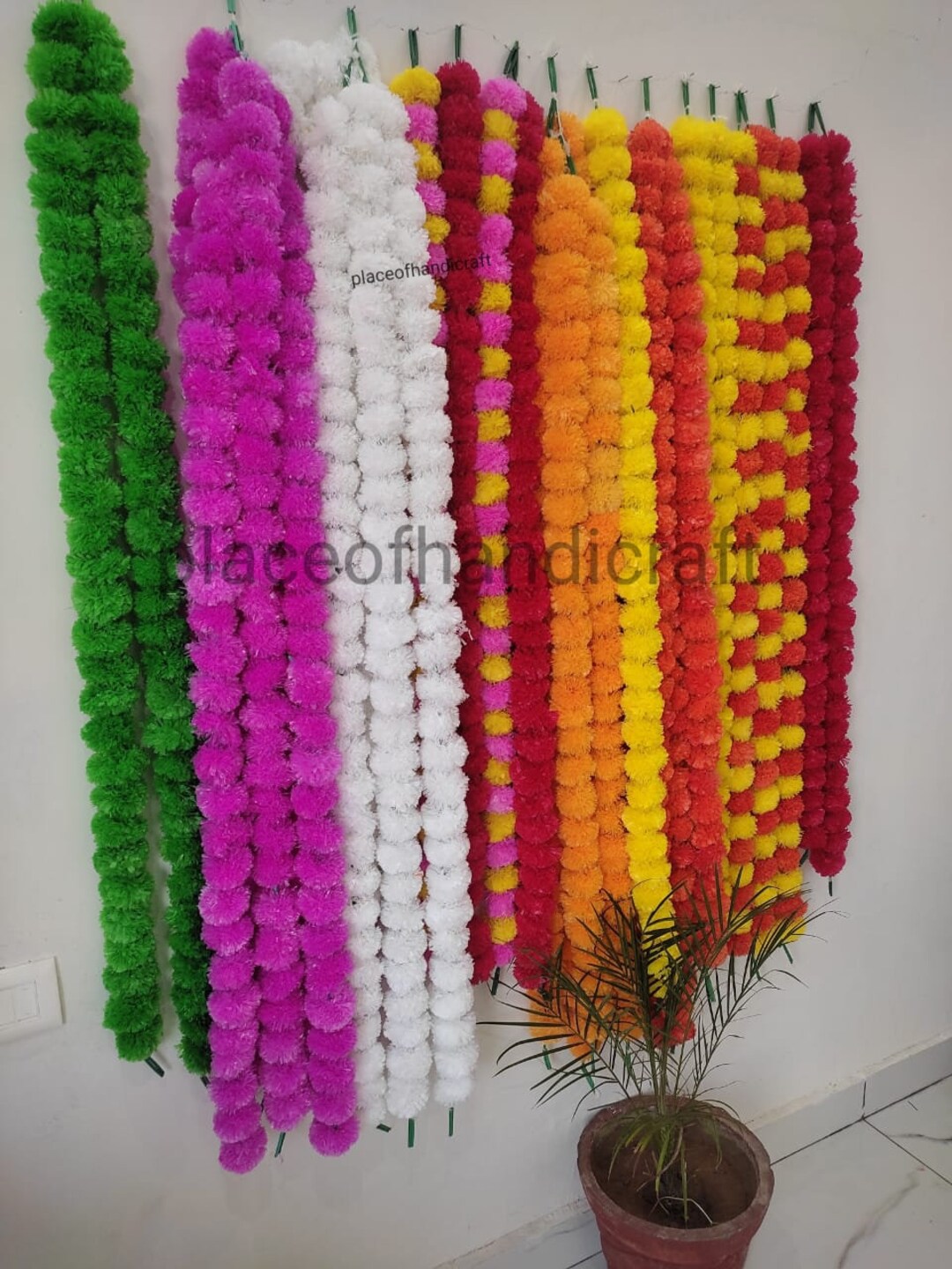 Multi Color Marigold Garlands, Wedding, Garden Wedding Decorations ...