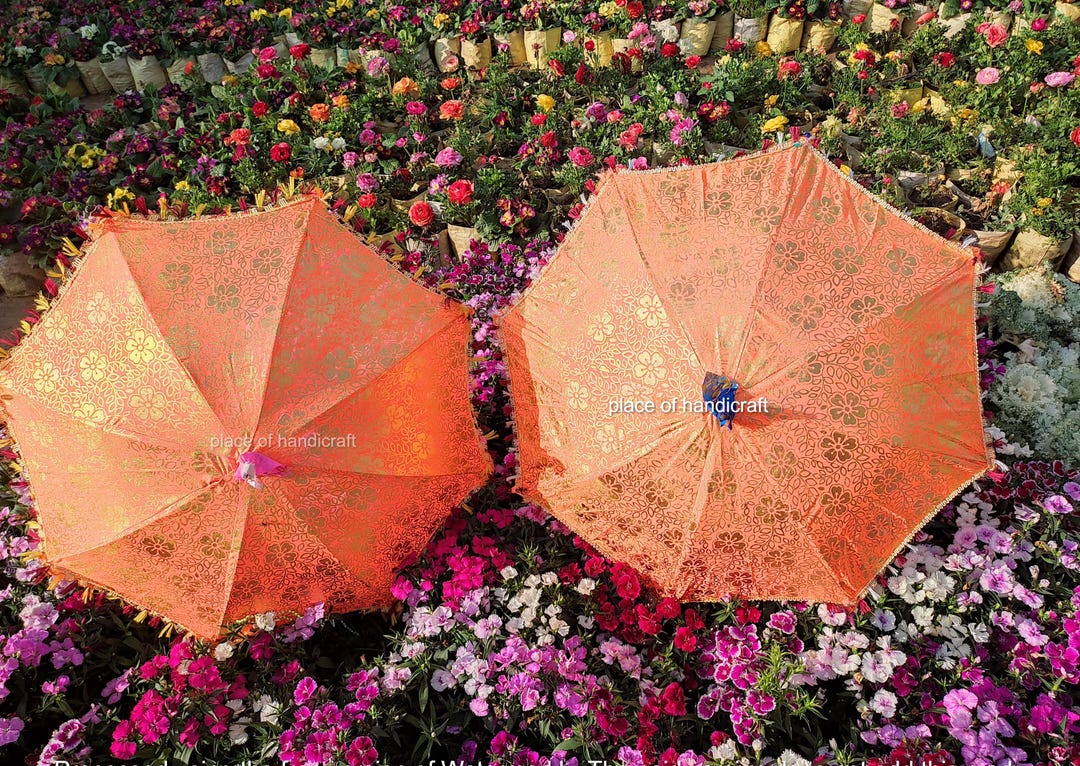 100 Pc Indian Wedding Umbrella Handmade Umbrella Decorations Parasols ...