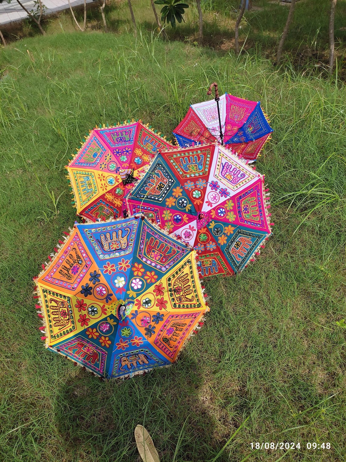 10 Pcs Mix Lot Indian Handmade Umbrella for Decoration Traditional ...