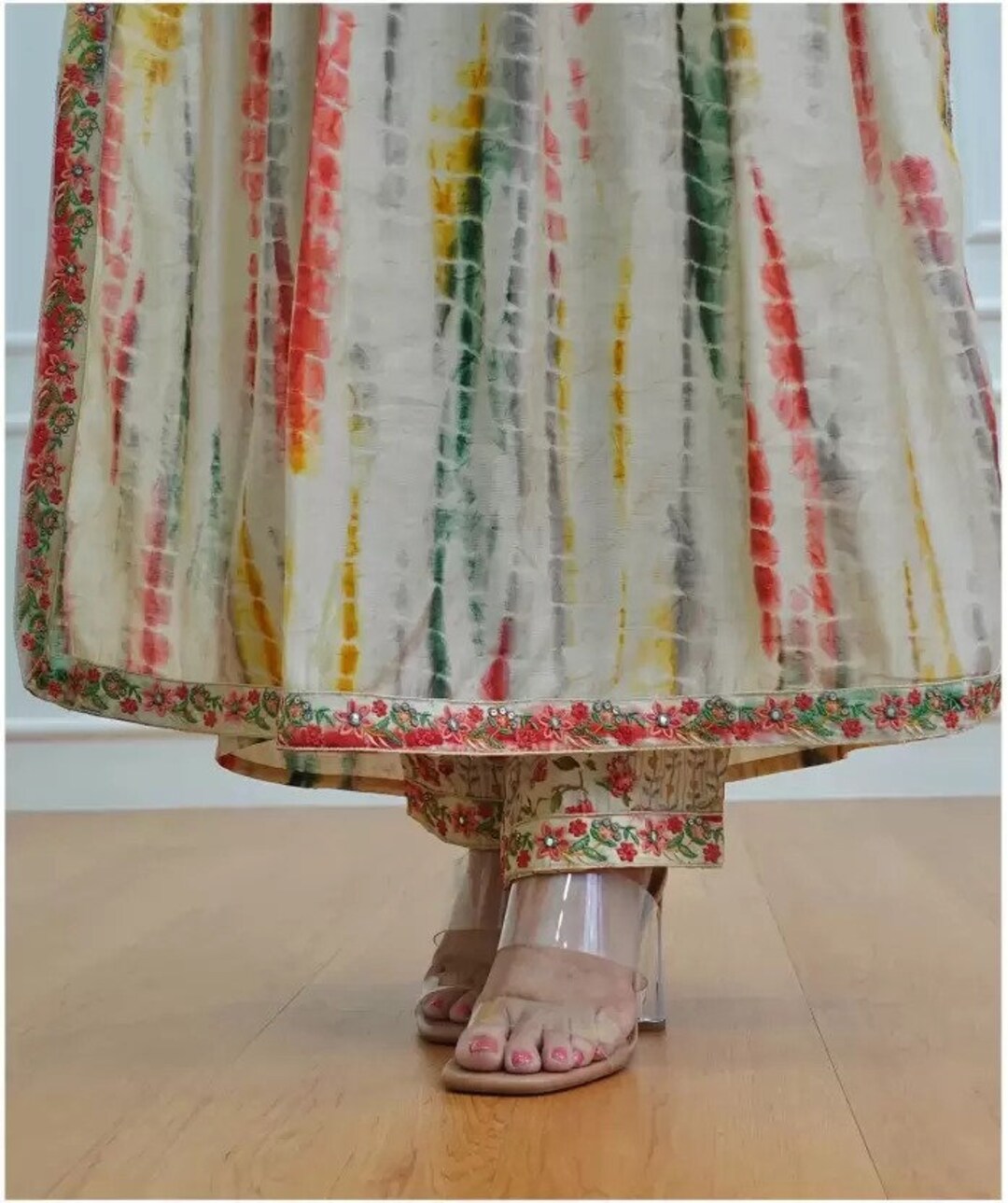 Indian 3 Piece Weeding Festive Straight Kurti Pant With Dupatta Set for ...