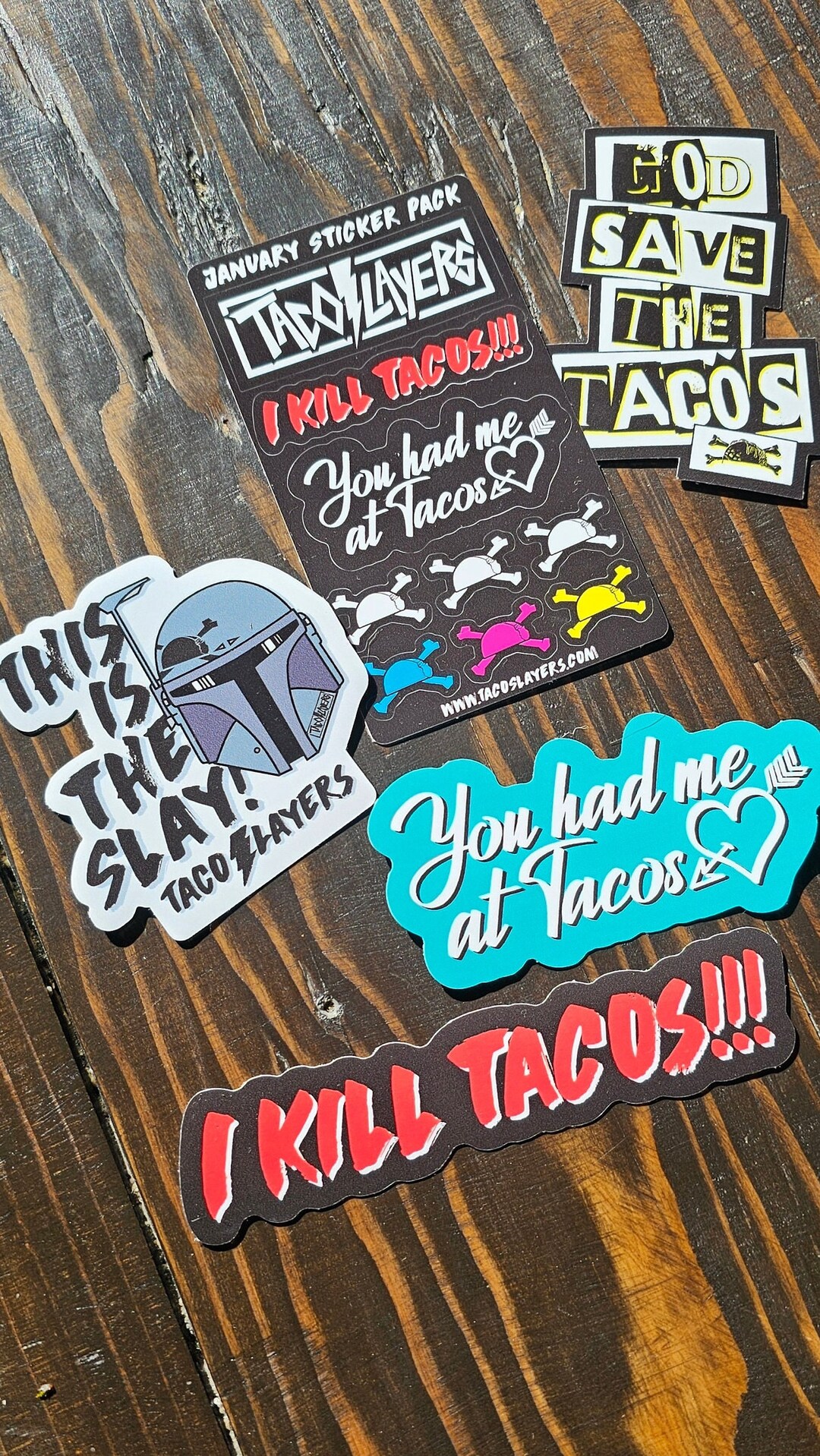 Limited Edition JANUARY Taco Slayer Sticker Pack Taco Slayers All ...