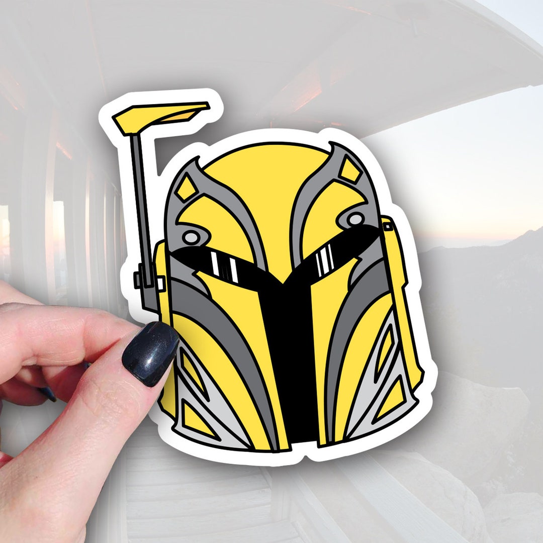 Mandalorian Helmet Ursa Wren Design Waterproof Vinyl Sticker Star Wars ...