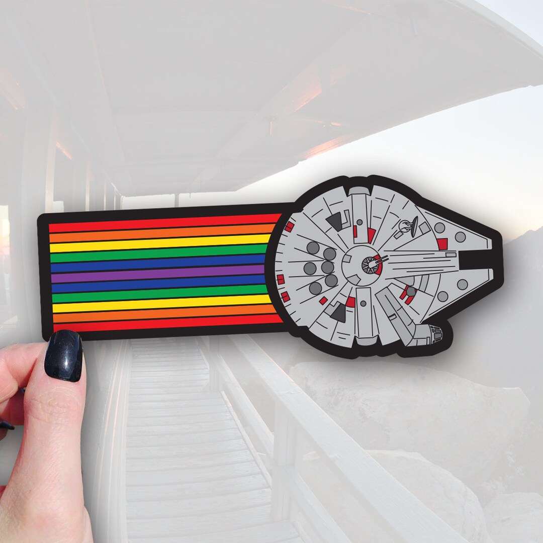 Star Wars Millennium Falcon Sticker - Waterproof Vinyl Decal for Sci-fi ...