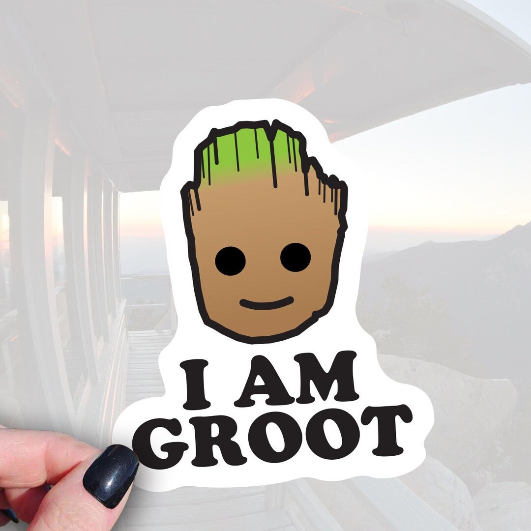 Baby Groot Sticker -I Am Groot - Guardians of the Galaxy -waterproof ...
