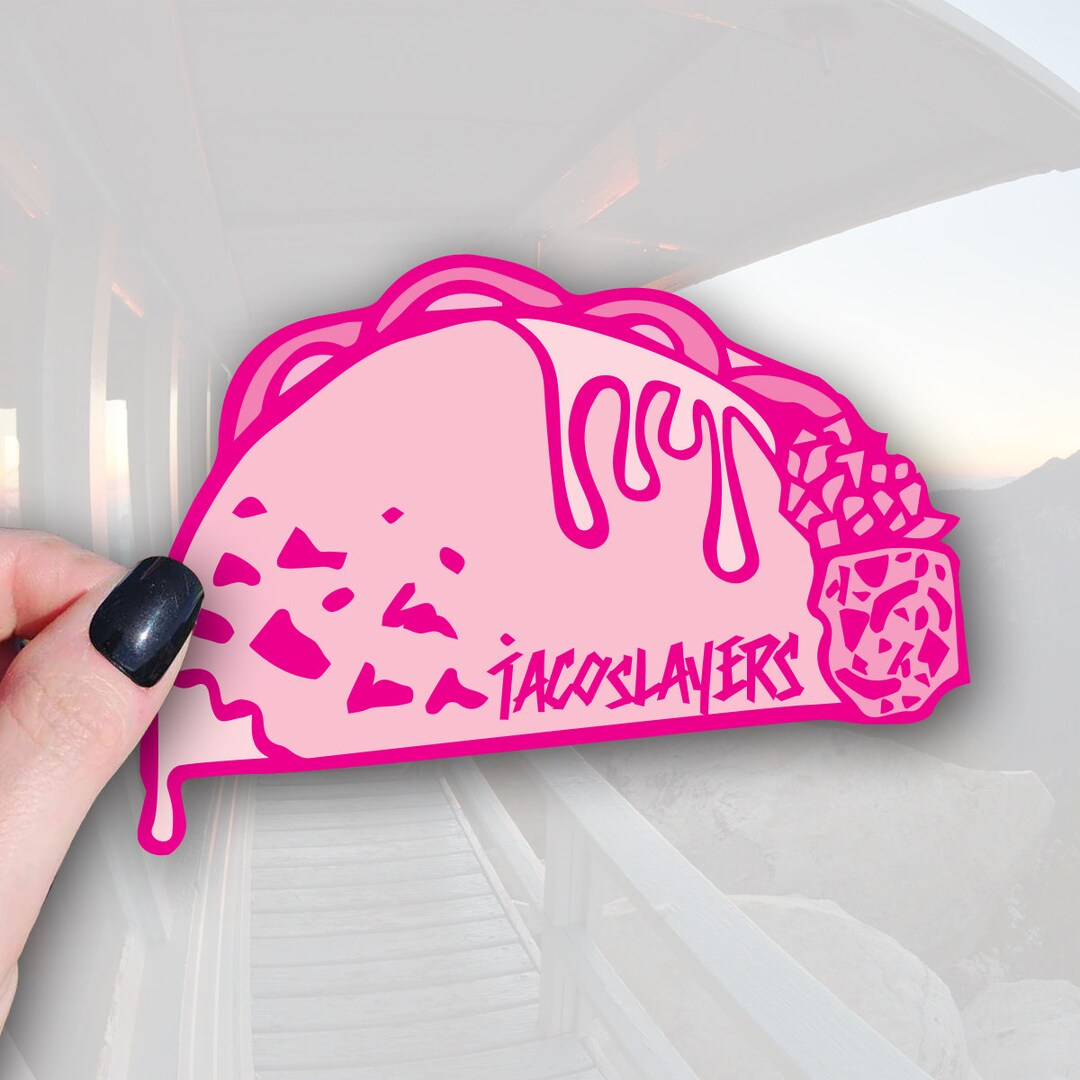 Pink Taco Sticker - Fun Gifts for Taco Lovers - Nerdy and Foodie ...