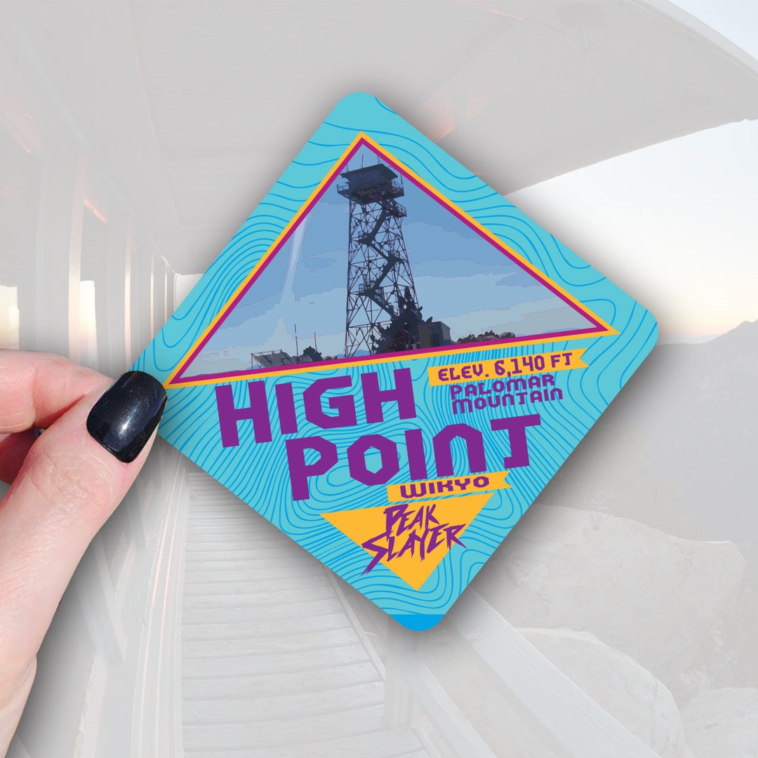 High Point Lookout California Trail Sticker - Adventure Awaits ...